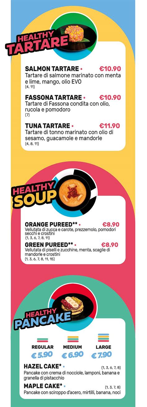 Menu At Healthy Color Restaurant Turin
