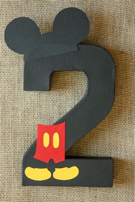 Mickey Mouse Party Decoration Disney Themed Letter Or Number Centerpiece Mickey Mouse Party