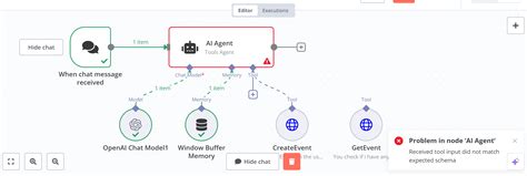 Problem In Node Ai Agent Received Tool Input Did Not Match Expected