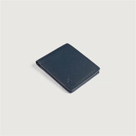 Voren Blue Leather Bi Fold Wallet For Men The Jacket Maker