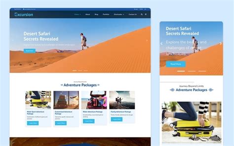 Excursion Travel And Trip Site Template Templatemonster