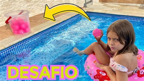 Desafio Na Piscina Com A Boia Challenge On Top Of The Buoy In The Swimming Pool Youtube