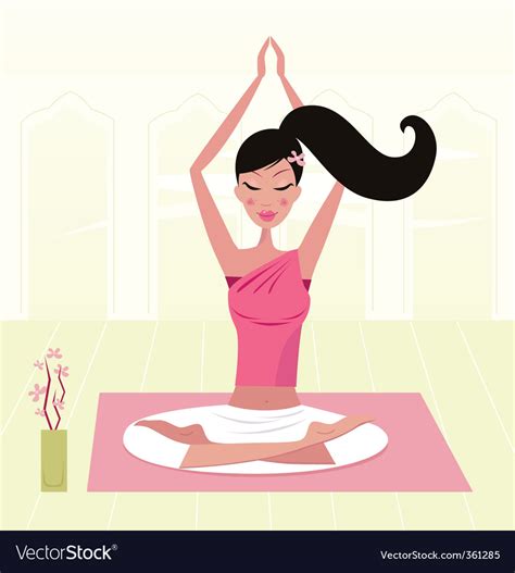 Yoga Girl Royalty Free Vector Image Vectorstock