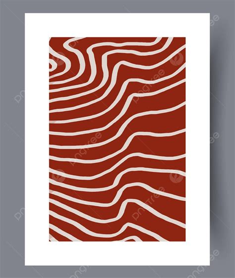 Abstract Lines Wavy Stripes Wall Art Print Template Wall Art Abstract