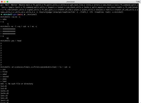 GitHub Acashgit Minishell Copy Of The Bash Acash And Mjodge Team