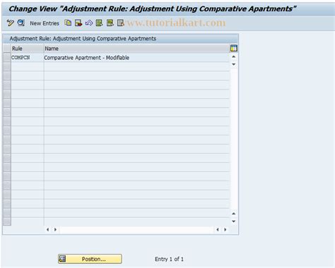 REAJRULECOMP SAP Tcode Comp Apartment Adjustment Rule