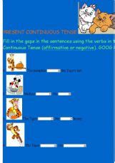 Present Continuous Exercises