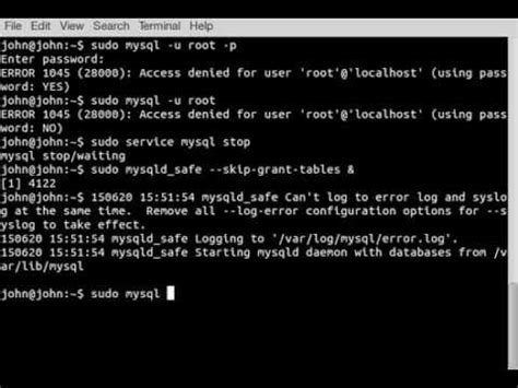 Forgot MySQL Root Password Recover Reset It YouTube