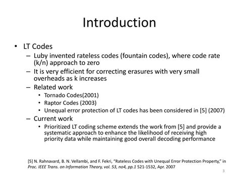 ppt prioritized lt codes powerpoint presentation free download id
