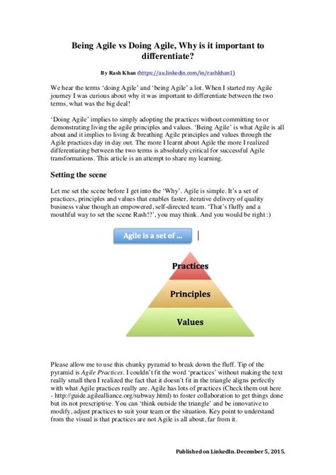 Being Agile Vs Doing Agile Why Is It Important To Differentiate