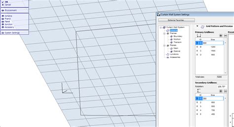 How To Create Non Orthogonal Grid Sloped Curtain W Graphisoft