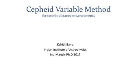Cepheid Variable Method For Cosmic Distance Measurements