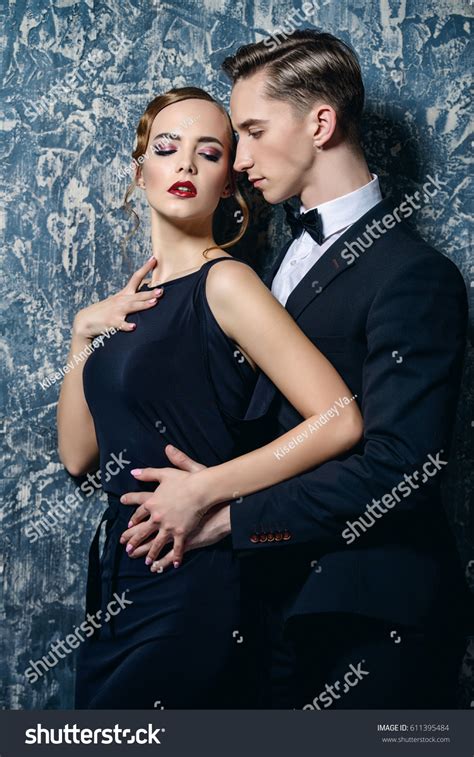 Стоковая фотография 611395484 Beautiful Gorgeous Couple Elegant