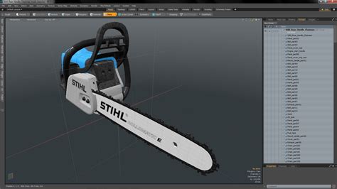 Stihl Rear Handle Chainsaw 3d Model 39 3ds Blend C4d Fbx Max