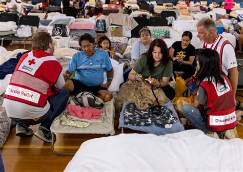 Red Cross Helping People In Disaster