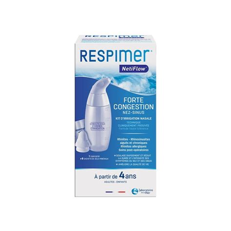 Respimer Netiflow Forte Congestion Nez Sinus Kit Dirrigation Nasale