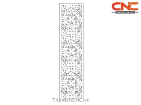 Vách ngăn cnc họa tiết hoa file dxf