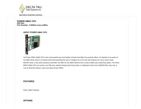 TURBO PMAC CLIPPERTM Turbo PMAC Eth Lite Controller Delta Tau PDF Catalogs Technical