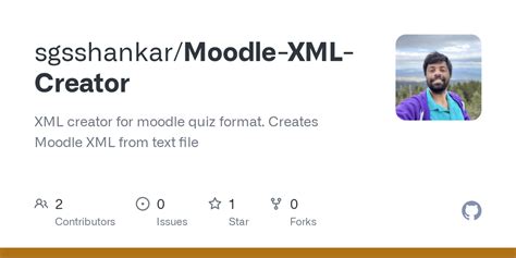 Github Sgsshankarmoodle Xml Creator Xml Creator For Moodle Quiz