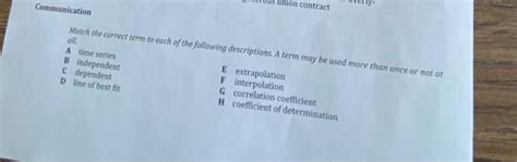 Solved 1 A Measure Of Strength And Direction Of A Linear