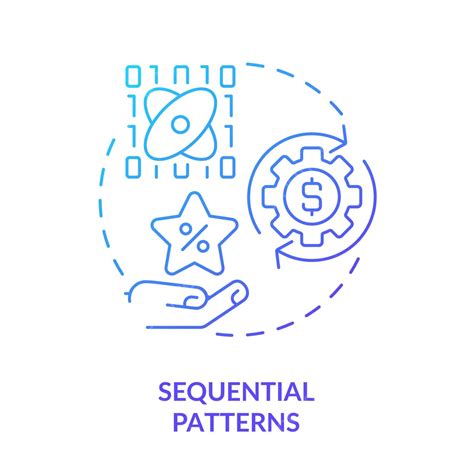 Sequential Patterns Blue Gradient Concept Icon Computer Abstract Modern