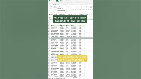 Insert Rows Shortcut In Excel Shorts Youtube