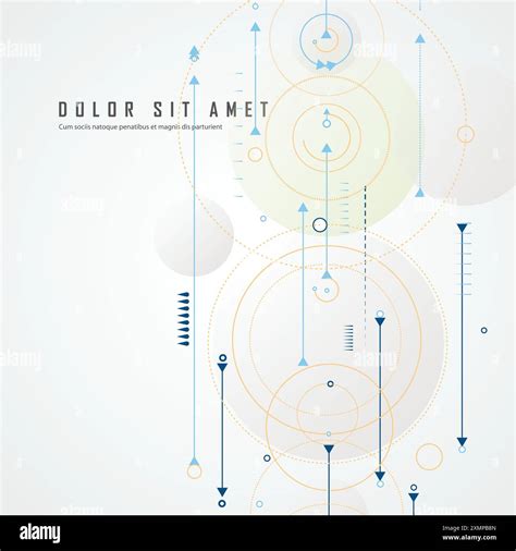 Vector Circles Abstract Design Connect Background Pattern With Dots And Lines And Arrows