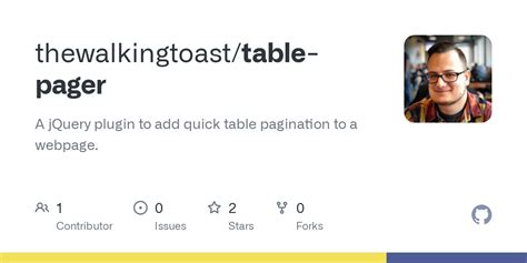 Github Thewalkingtoasttable Pager A Jquery Plugin To Add Quick