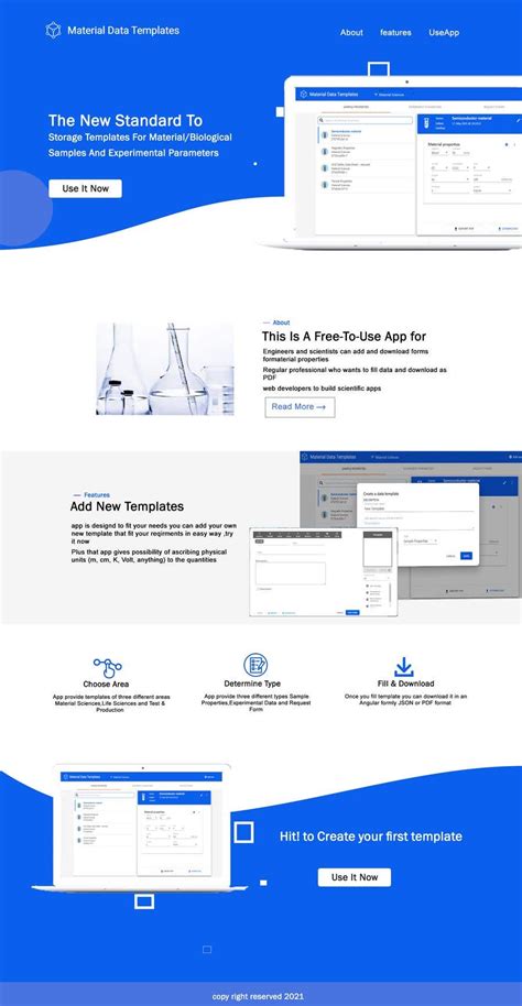 Simple Single Landing Page To Introduce A Mini Scientfic App Freelancer