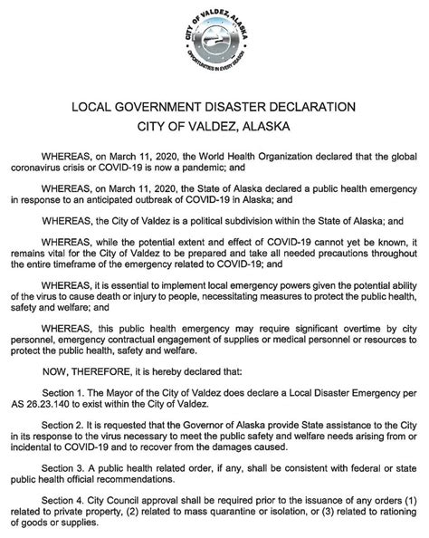 Emergency Declaration