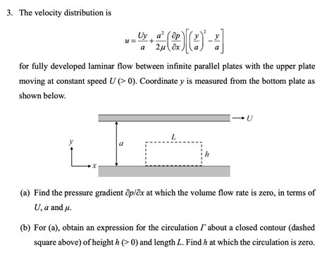 Solved The Velocity Distribution Is For Fully Developed