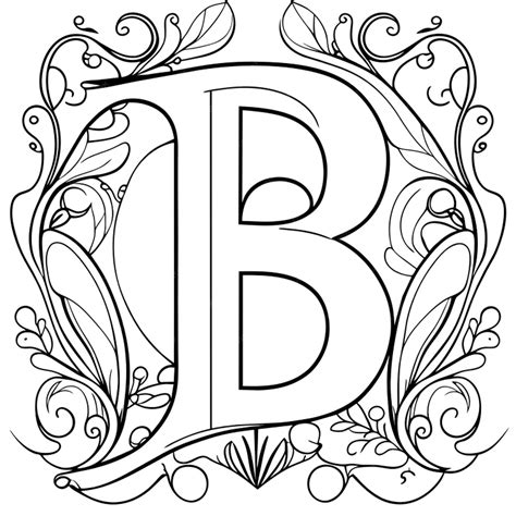 A Fancy B Vector Illustration Line Art Premium Ai Generated Vector