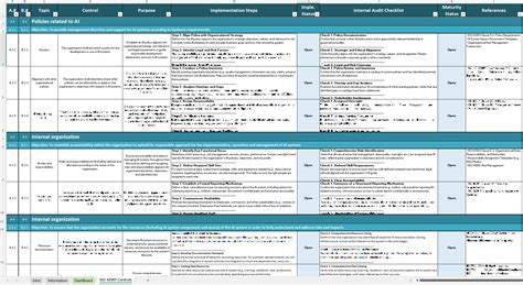 ISO 42001 Controls List Excel Sheet Download