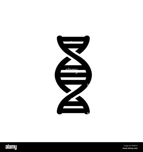 Dna Flat Vector Icon Illustration Simple Black Symbol On White Background Dna Sign Design