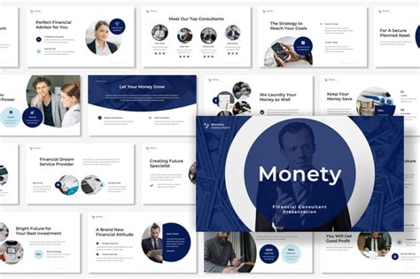 Monety финансовый консультант Powerpoint Шаблоны презентаций Включая бизнес и