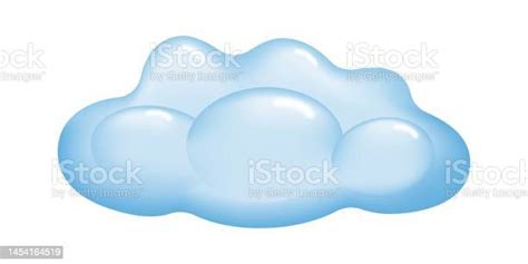 흰색 배경에 격리된 만화 파란색 솜털 구름 벡터 그림입니다 0명에 대한 스톡 벡터 아트 및 기타 이미지 0명 3차원 형태 개념 Istock