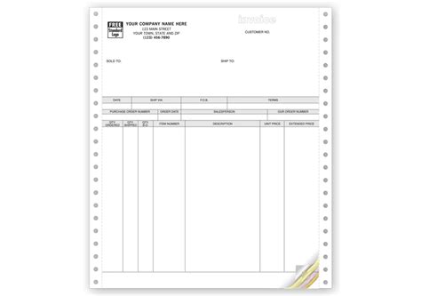 Business Invoices Classic Continuous Invoices 9044 By Deluxe