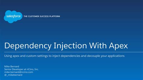 Dependency Injection With Apex Ppt