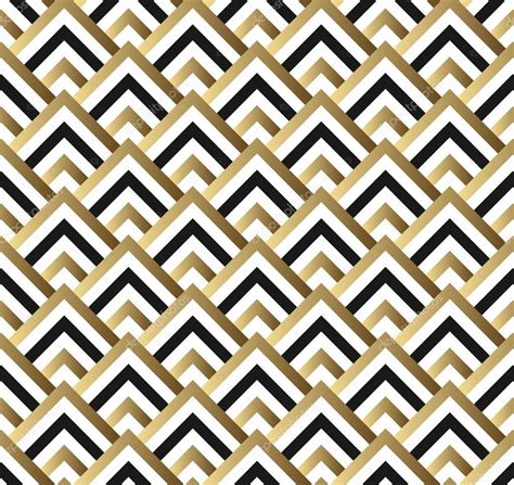 Abstract Seamless Pattern Vector Seamless Pattern Pattern With Triangles Gold Black And White