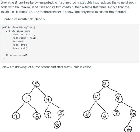 Solved Given The Binarytree Below Unsorted Write A Method
