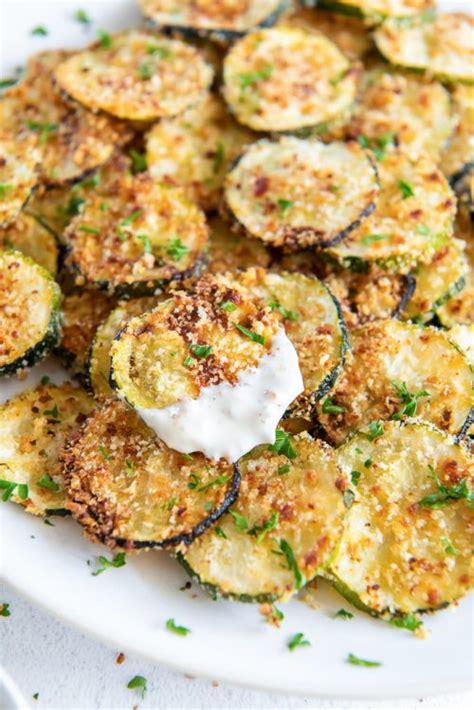 Crispy Baked Zucchini Chips Healthy And Delicious Snack