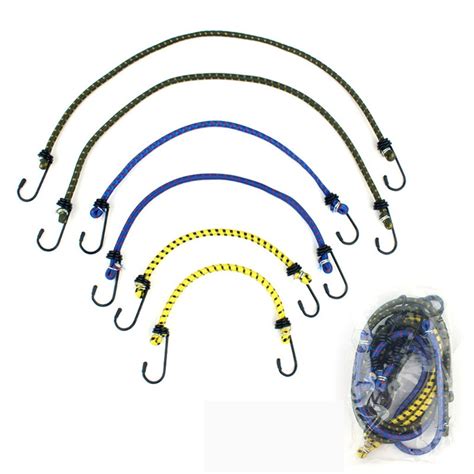 헤비 듀티 탄성 번지 코드 타이 다운 스트랩 세트 6 개 묶음 야드 작업 배낭용 낚시 사냥용야외 공구 Aliexpress