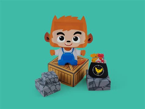 Wolfie The Werewolf Halloween Costume Party Salazad Papertoys