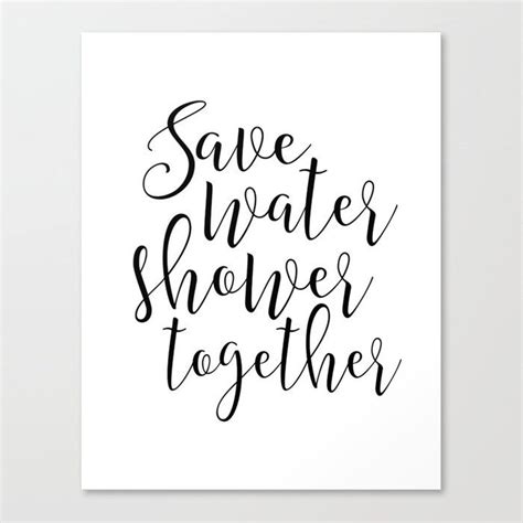 Bathroom Wall Art Save Water Shower Together Poster