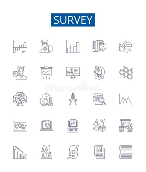Survey Line Icons Signs Set Design Collection Of Questionnaire Poll Research Assessment