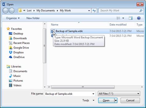 Comment Ouvrir Un Fichier De Sauvegarde Dans Word Azur Plus