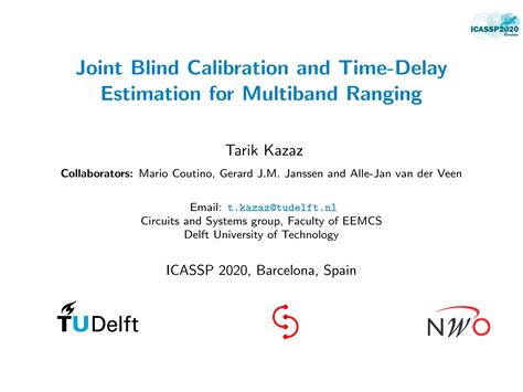 joint blind calibration and time delay estimation for multiband ranging