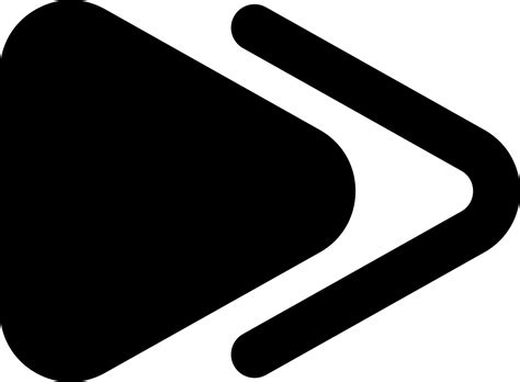 Fast Forward Button Black Glyph Ui Icon Music Player Bar Switch To Next Song User Interface