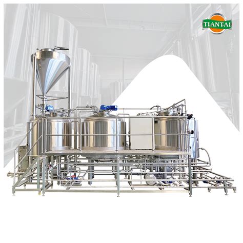 3 Vessel Tiantai 1000l Customized Temperature Controlled Beer Brewing Equipment Brewery