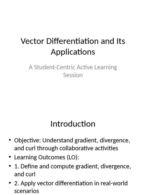 Vector Differentiation Lecture Ppt V2 Pdf